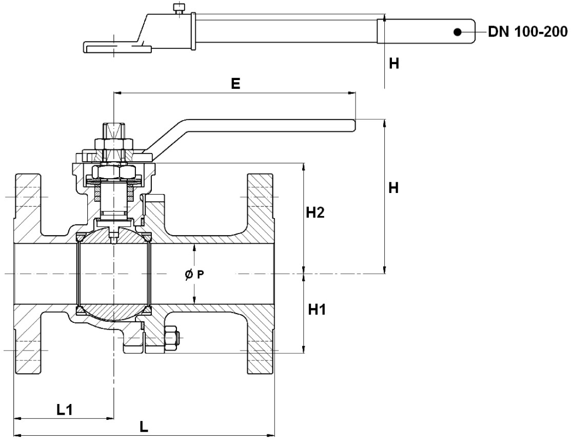 Vanne à boule manuelle INOX bridée PN16/40 type 753 - ICP DIN 3202 F4/F5 - Willems Lucy